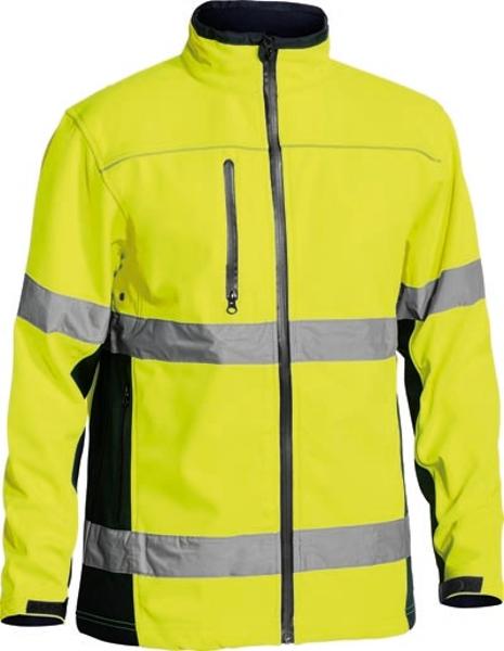 JACKET MENS BISLEY BJ6059T SOFT SHELL HI VIS D/N 3M TAPED - Countryman ...